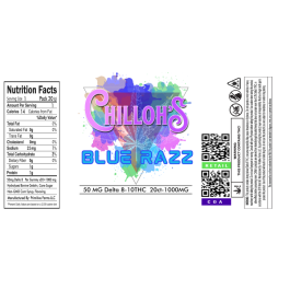 Delta 8 Gummies Blue Razz Flavor